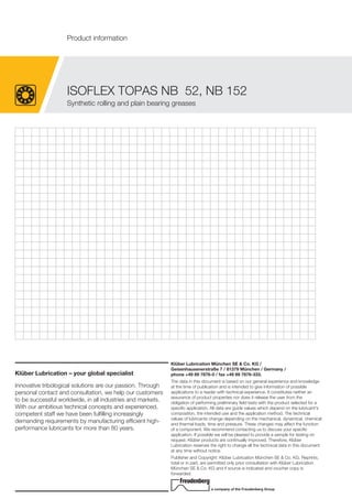 Isoflex topas-nb-52-152 | PDF
