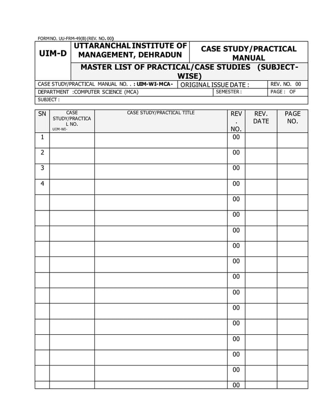 Iso forms related to lp and case studies | DOCX | Educational ...