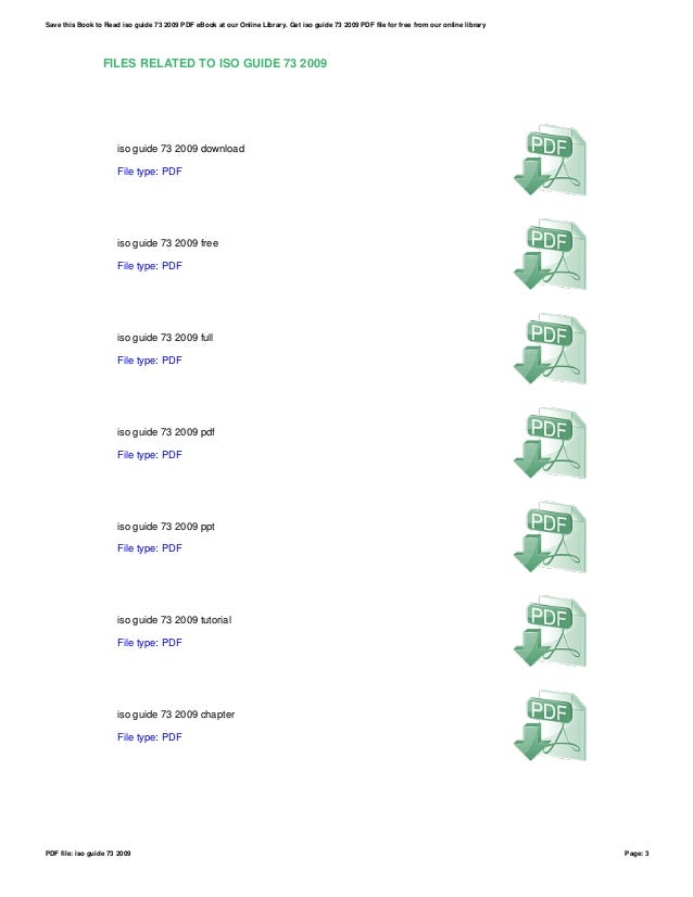 Iso guide 73 2009