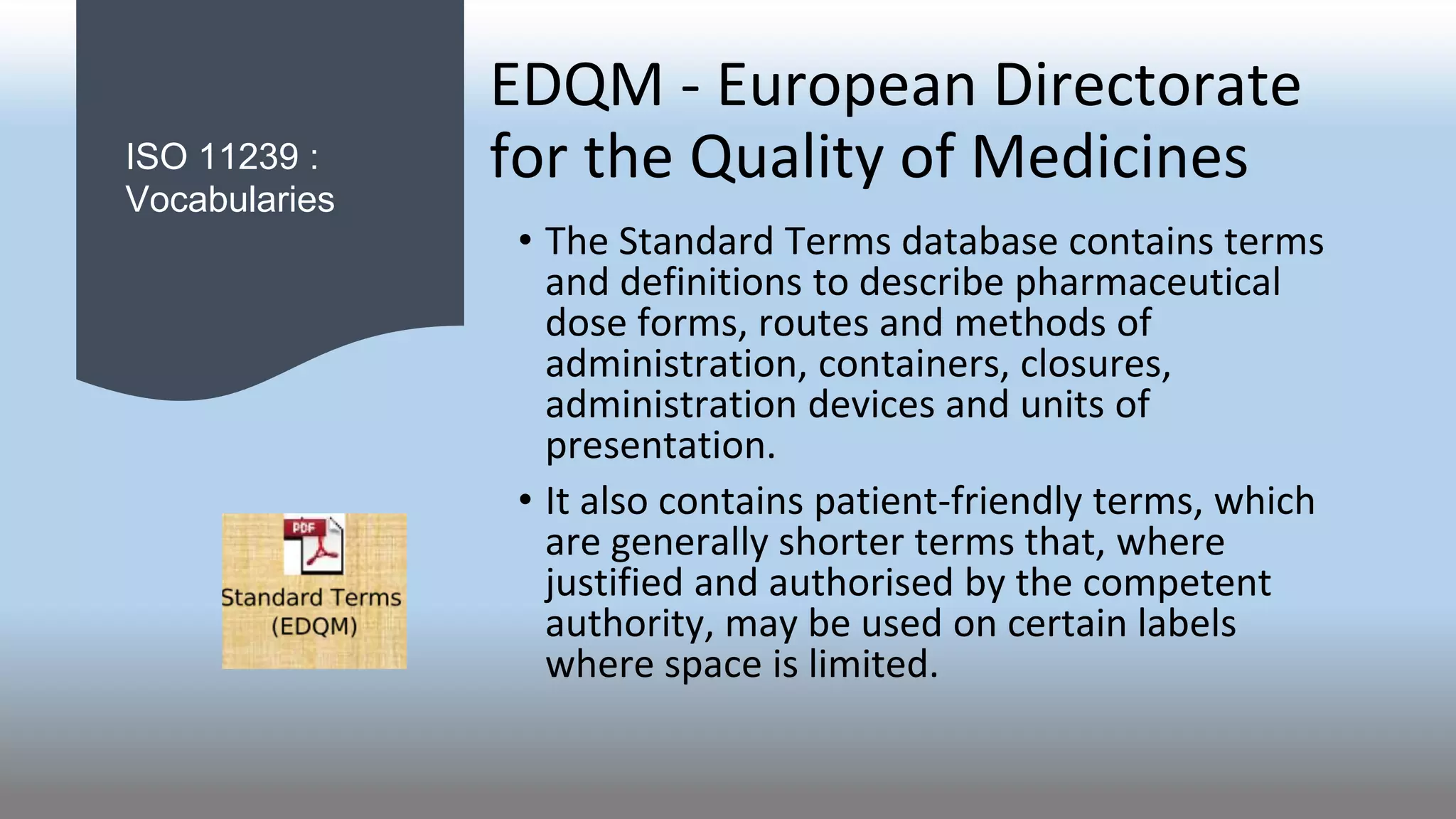 Iso idmp overview European Region | PPTX