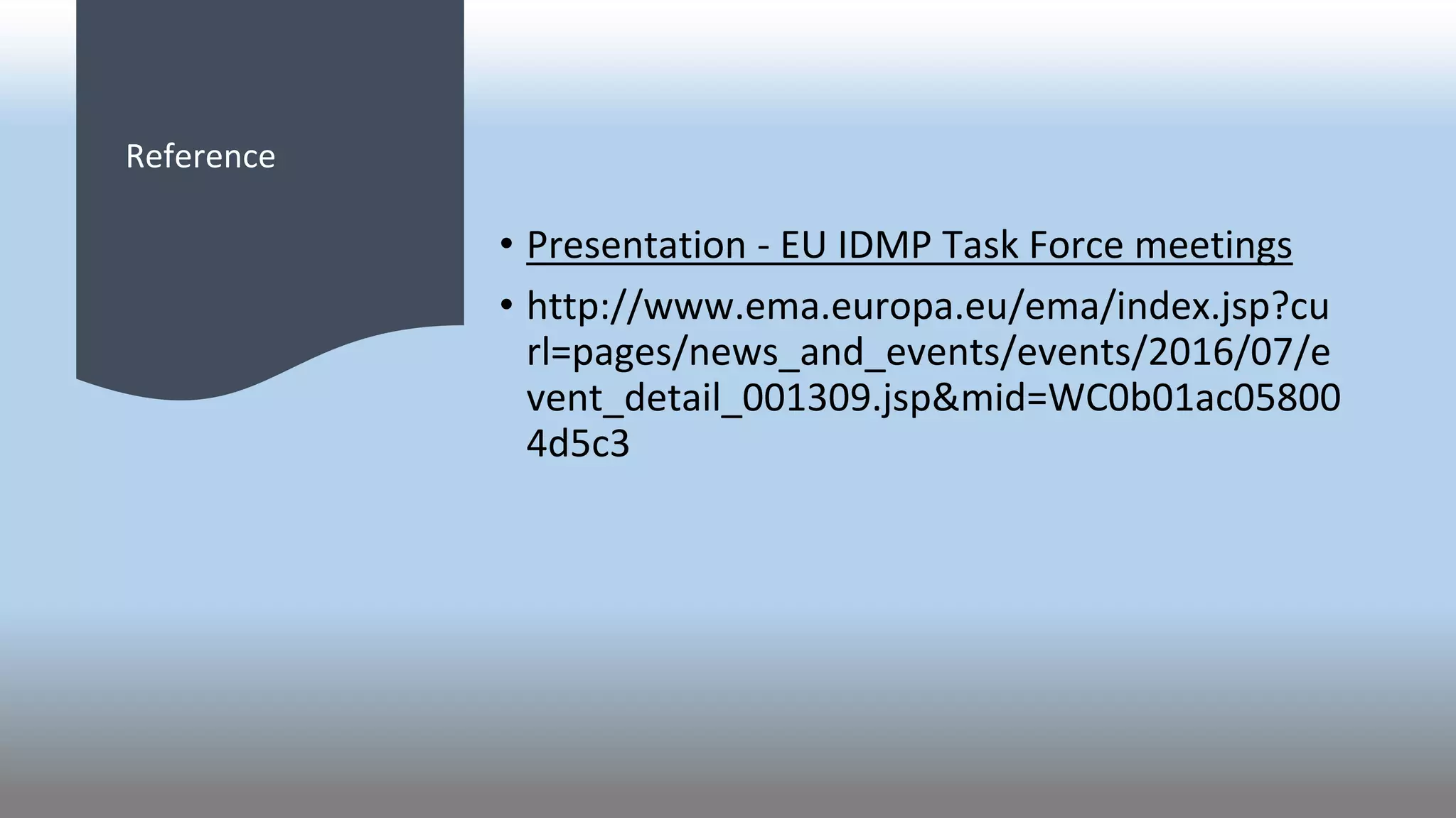 Iso idmp overview European Region | PPTX
