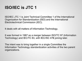 ISO / IEC JTC1 | PPT
