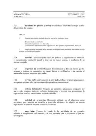 Norma tecnica peruana - iso 12207 | PDF