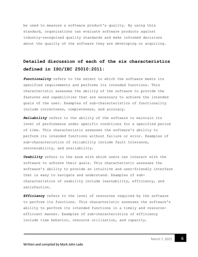 ISO IEC 25010 2011 Systems and Software Quality Requirements and Evaluation SQuaRE Quality Model ...