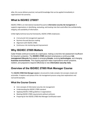 Complete Guide to ISO/IEC 27005 Information Security Risk Management | PDF