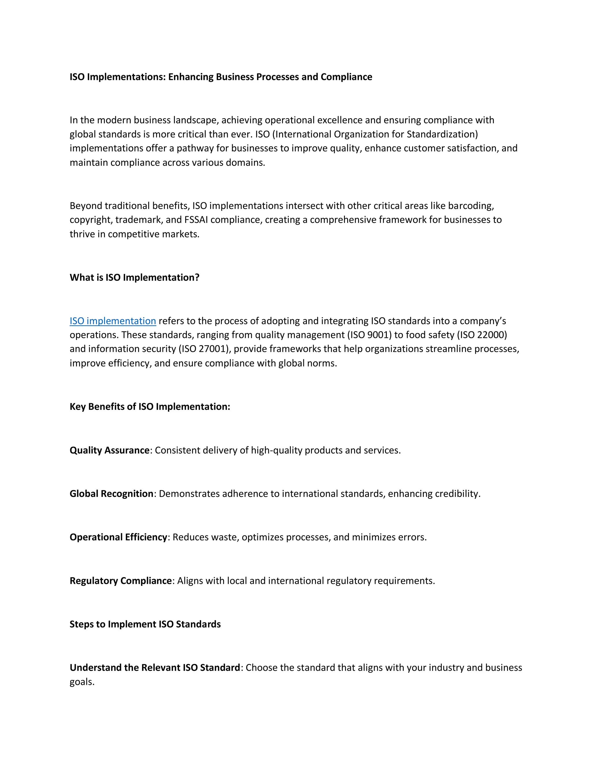 Streamline Processes with ISO Standards. | PDF