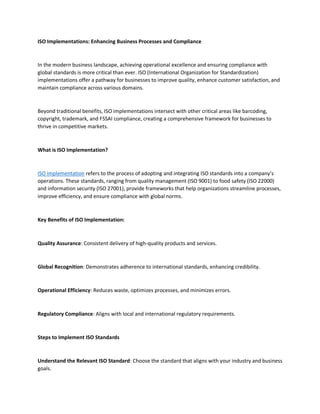 Streamline Processes with ISO Standards. | PDF