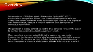 ISO Implementation Roadmap- By Motaharul Islam | PPSX | Business ...