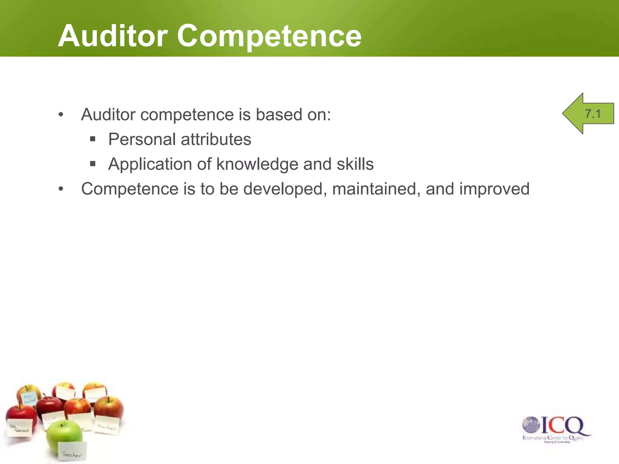 Iso 9001:2015 internal auditor Course | PPTX