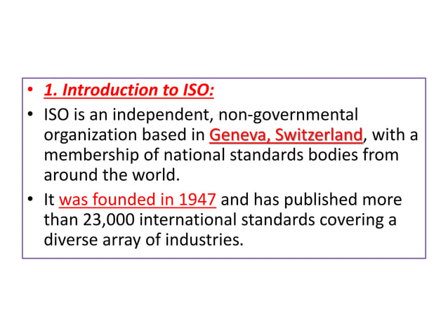 ISO (International Organization for Standardization).pptx | Business ...