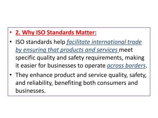 ISO (International Organization for Standardization).pptx | Business ...
