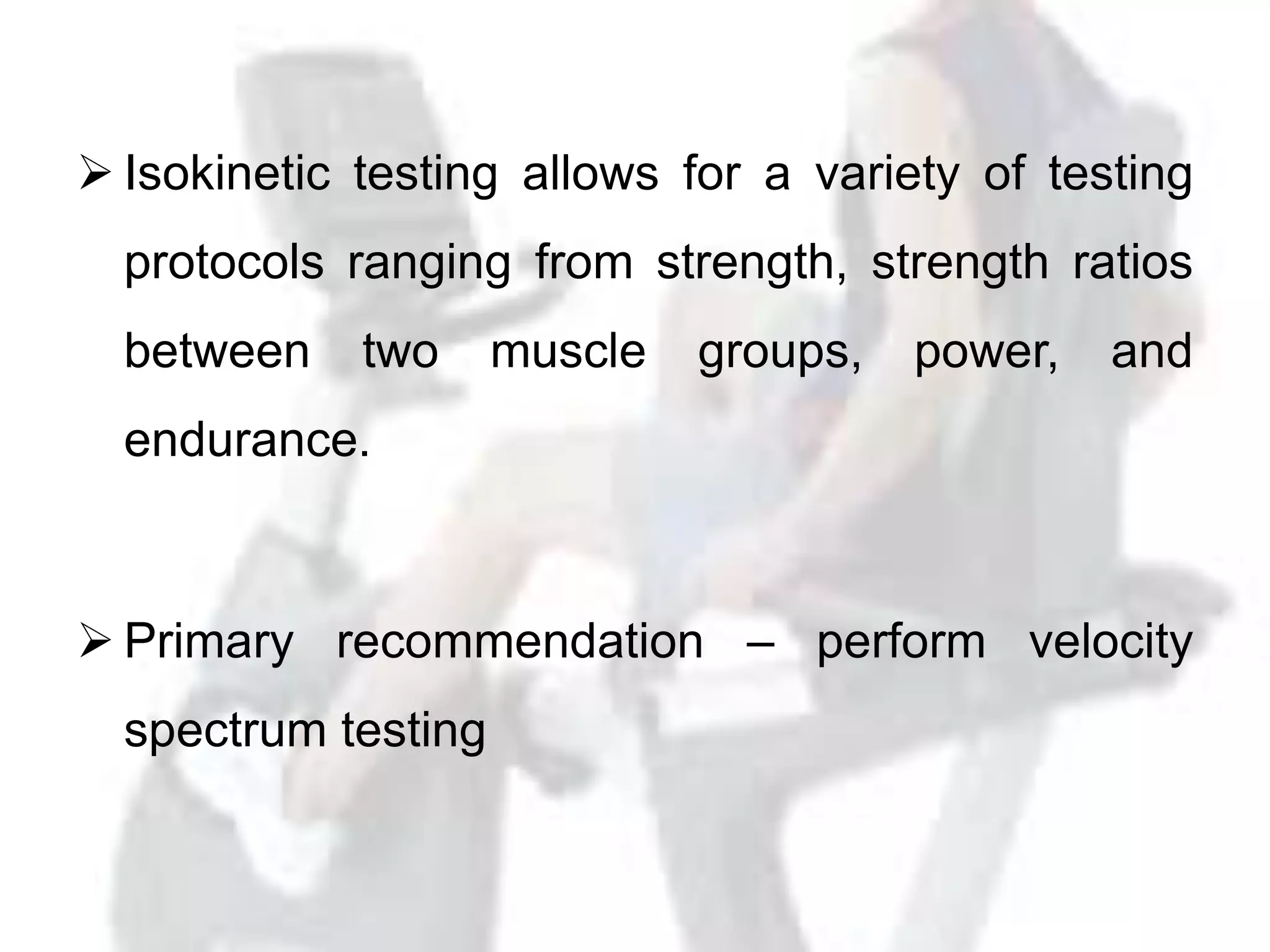 Isokenetic testing in sports | PPTX
