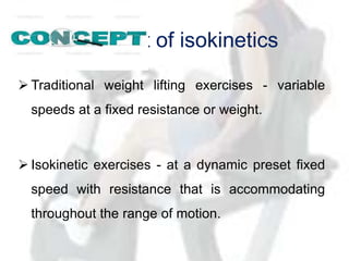 Isokenetic testing in sports | PPTX