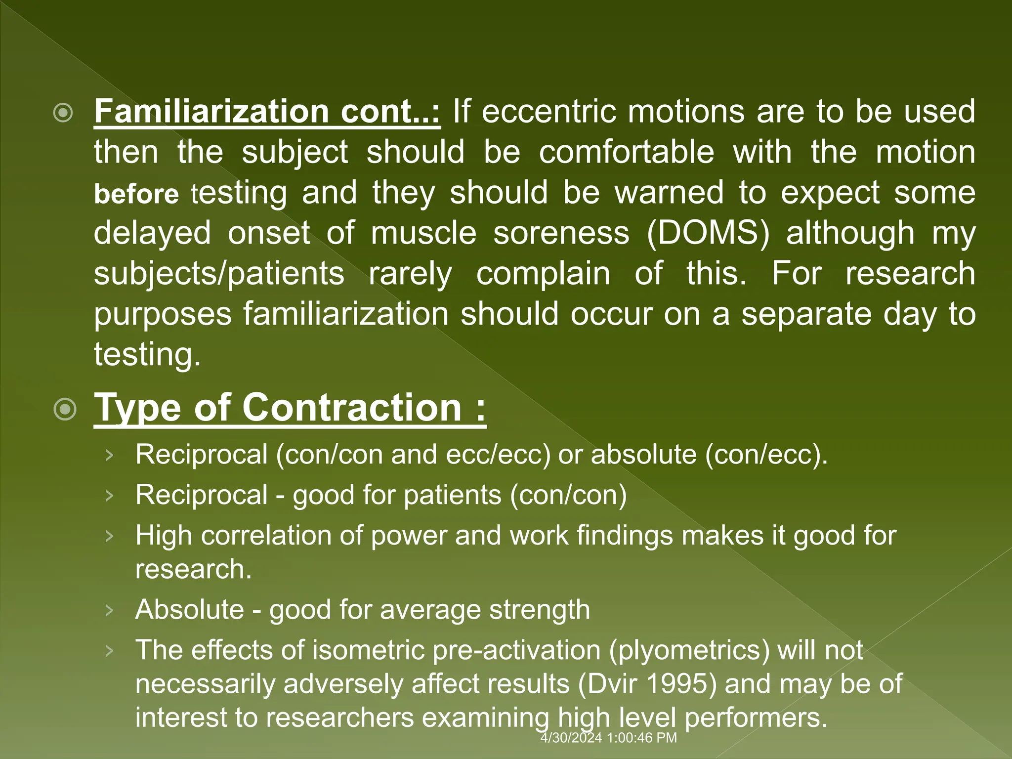 Isokinetic techniques - type of exercise | PPTX
