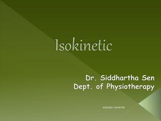 Isokinetic techniques - type of exercise | PPTX