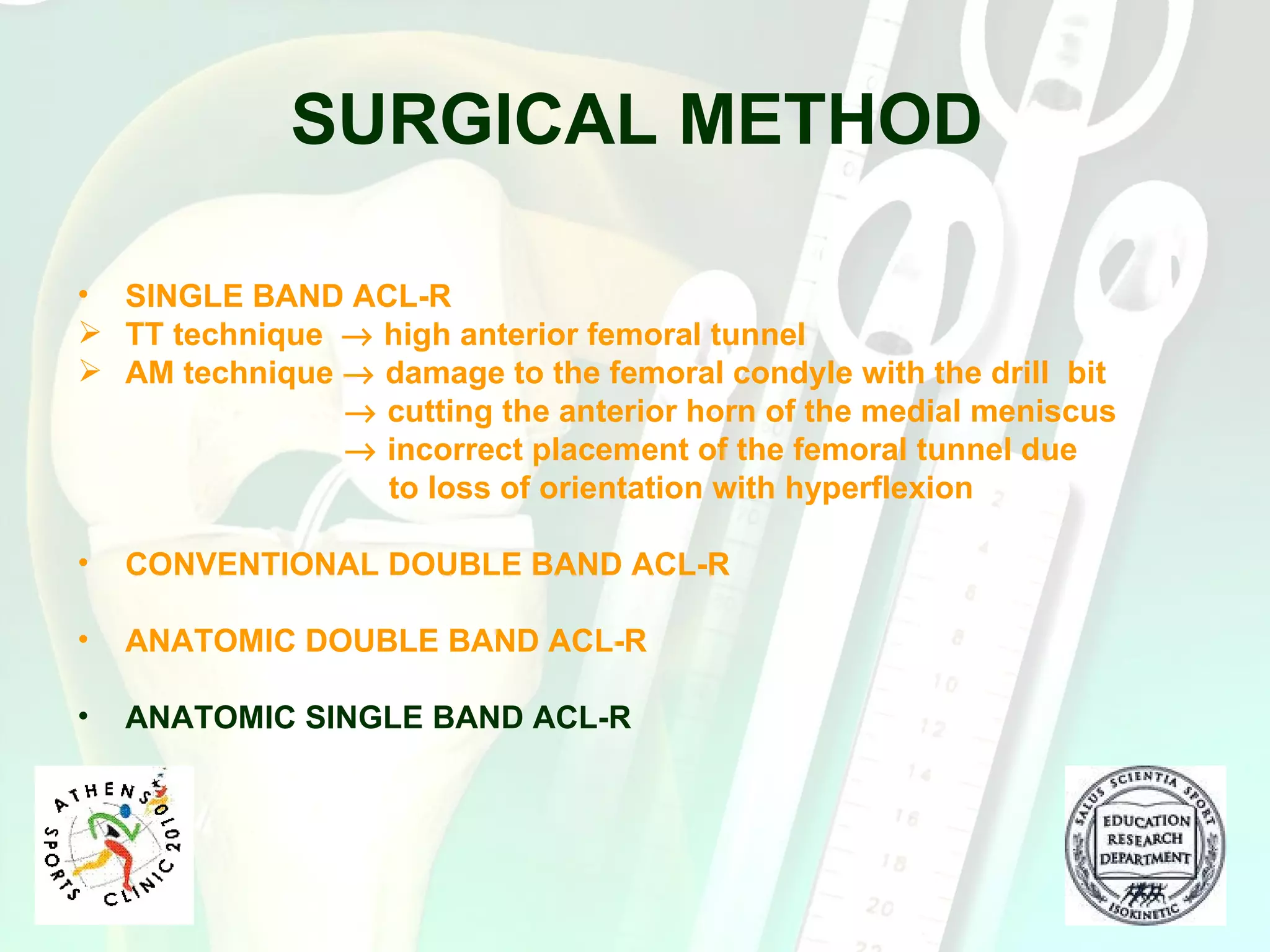 ACL Reconstruction using JewelAcl graft | PPT
