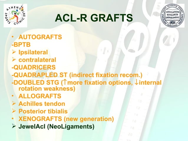 ACL Reconstruction using JewelAcl graft | PPT | Death, Injury, or ...