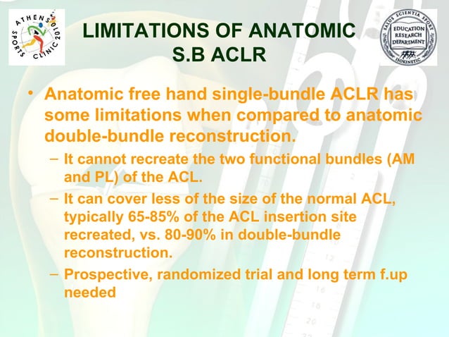 ACL Reconstruction using JewelAcl graft | PPT | Death, Injury, or ...