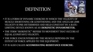 Isokinetic exercises | PPTX