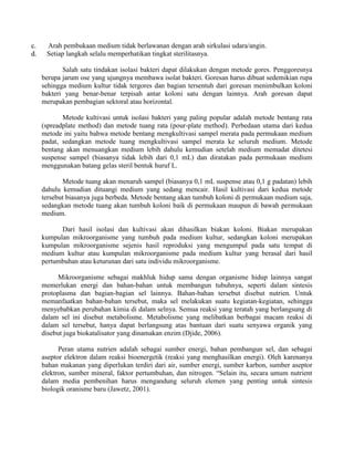 Isolasi bakteri | PDF