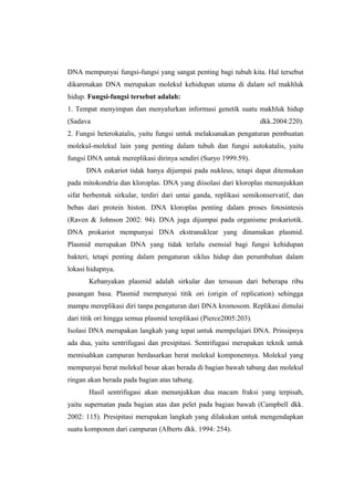 Isolasi dna bioteknologi | DOC