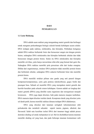 Isolasi dna bioteknologi | DOC