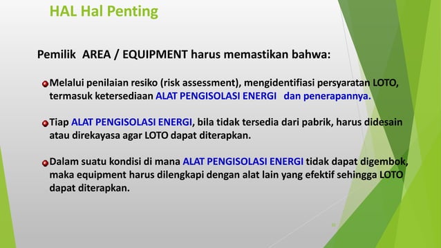 Isolasi Energi Lock Out Tag Out Safety Process | PPT