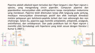 Isolasi piperin b3 fitokimia | PPT