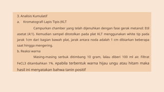 Isolasi Tanin Daun Teh (Isolasi Daun Teh Tanin) | PPTX