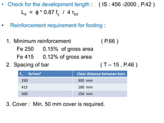 Isolated column footing | PPTX