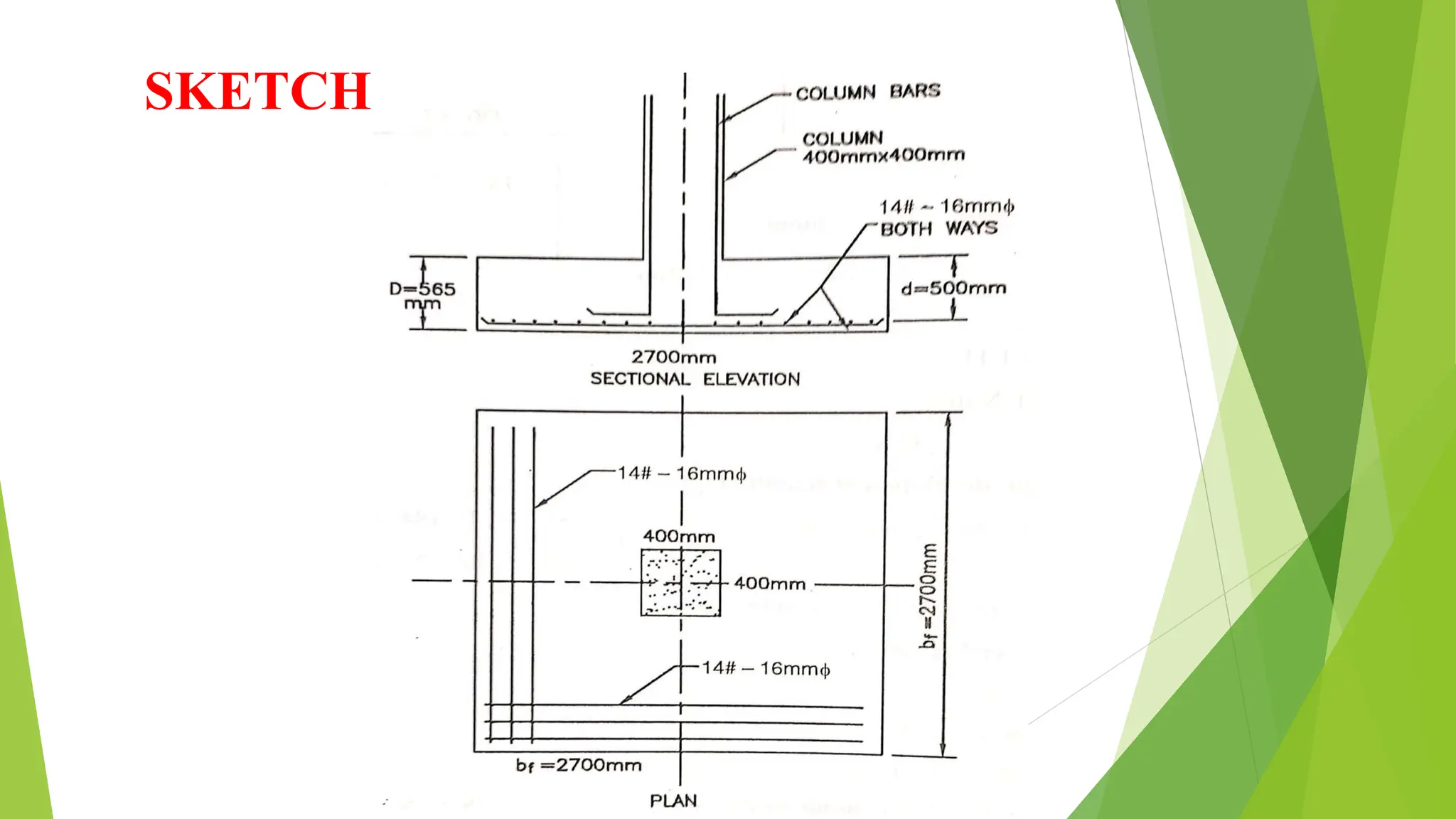 Isolated Column Pad Footing RCC Design WS | PDF