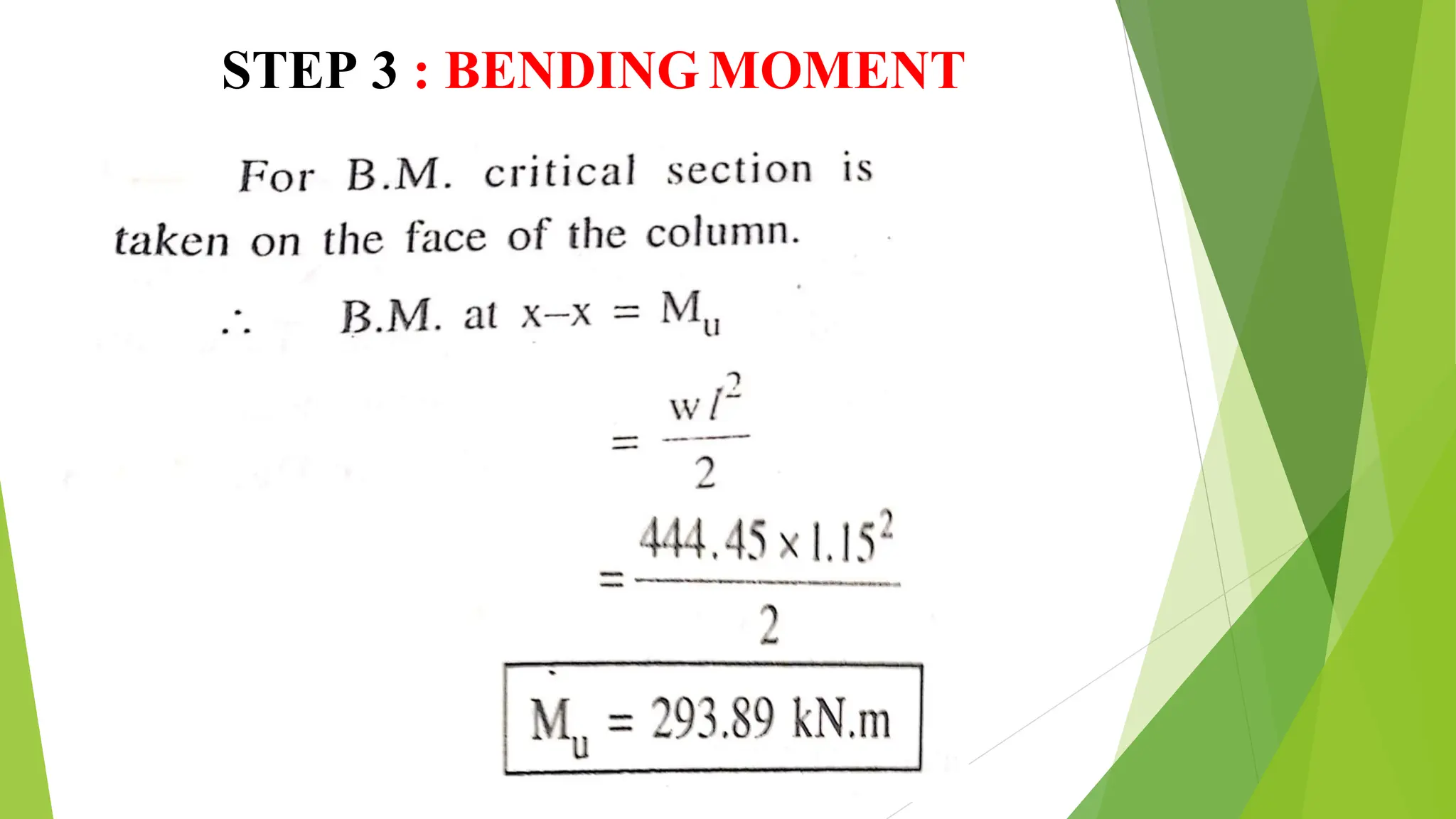 Isolated Column Pad Footing RCC Design WS | PDF
