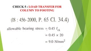 Isolated Column Pad Footing RCC Design WS | PDF | Civil Engineering ...