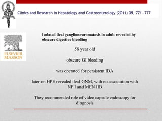 Isolated intestinal ganglioneuromatosis | PPTX | Digestive Disorders ...