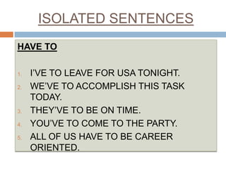 Isolated sentences | PPT