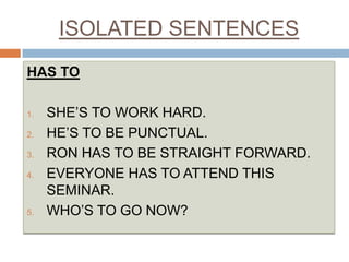 Isolated sentences | PPT