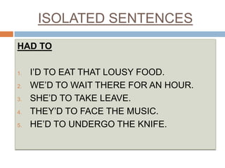 Isolated sentences | PPT