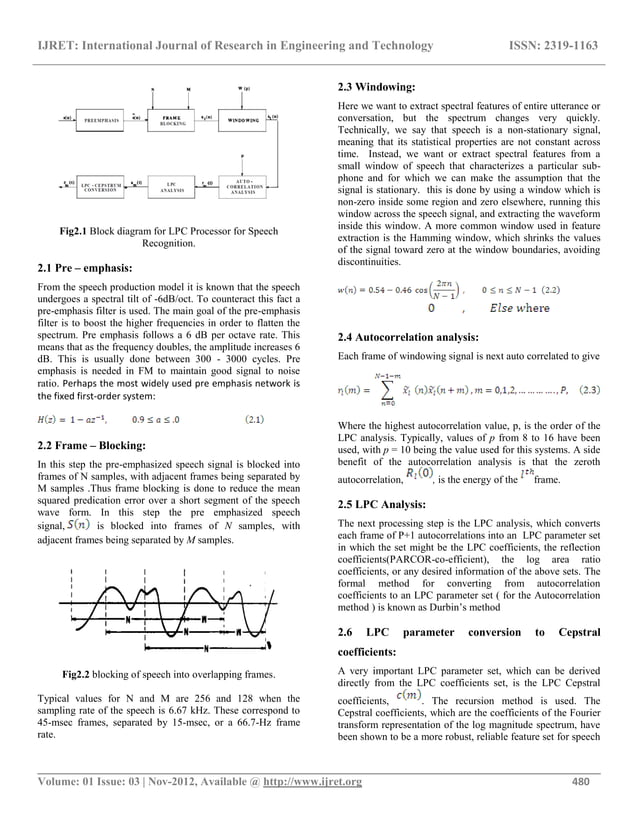 Isolated Word Recognition Using Lpc And Vector Quantization Pdf