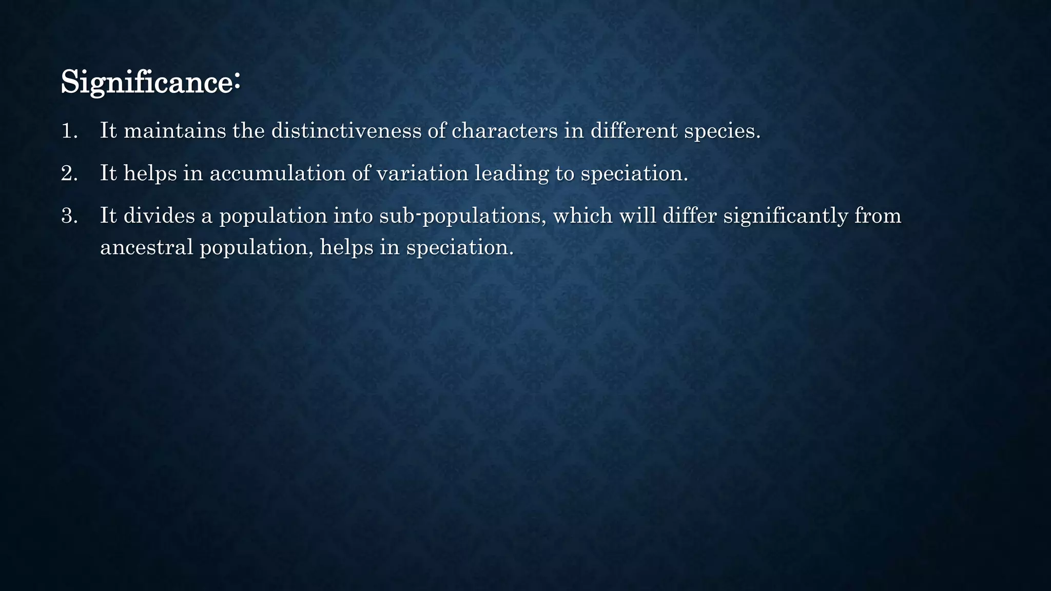 Isolating mechanism and speciation in time 1 | PPTX