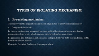 Isolating mechanism and speciation in time 1 | PPTX