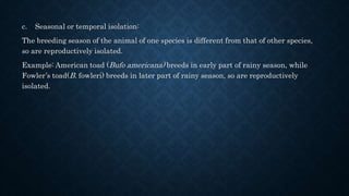 Isolating mechanism and speciation in time 1 | PPTX