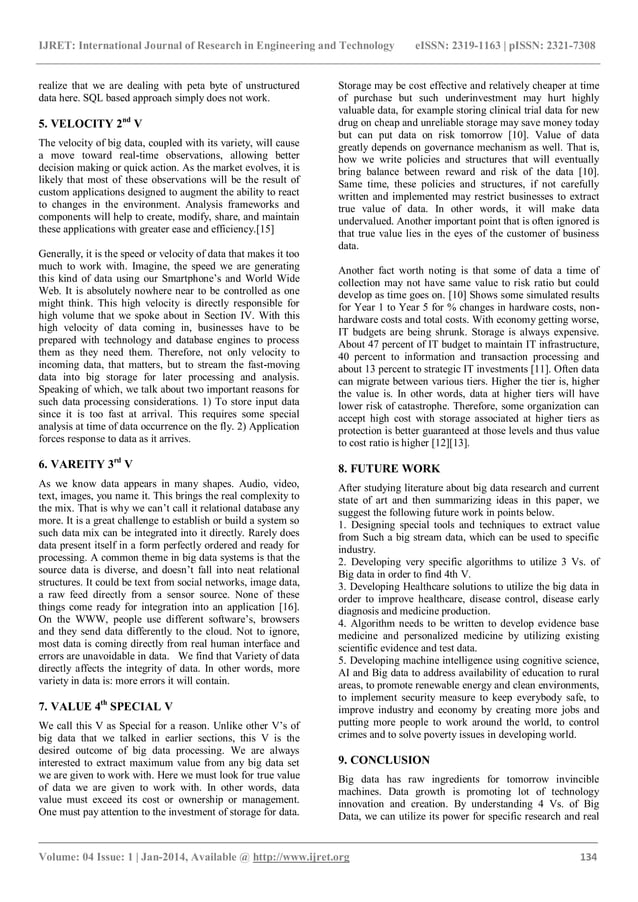 Isolating values from big data with the help of four v’s | PDF