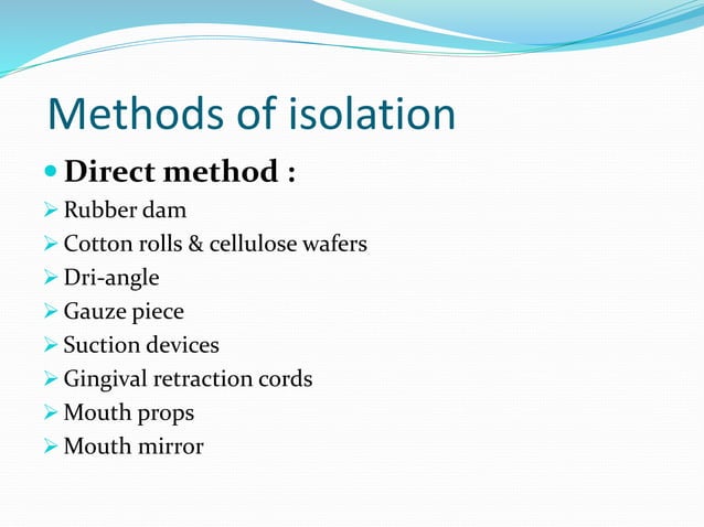 Isolation in dentistry | PPTX