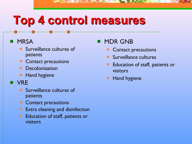Isolation Precautions for MDROs | PPT | Infectious Diseases | Diseases ...