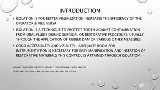 Isolation in Dentistry 2021 | PPTX