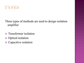 Isolation amplifier | PPTX