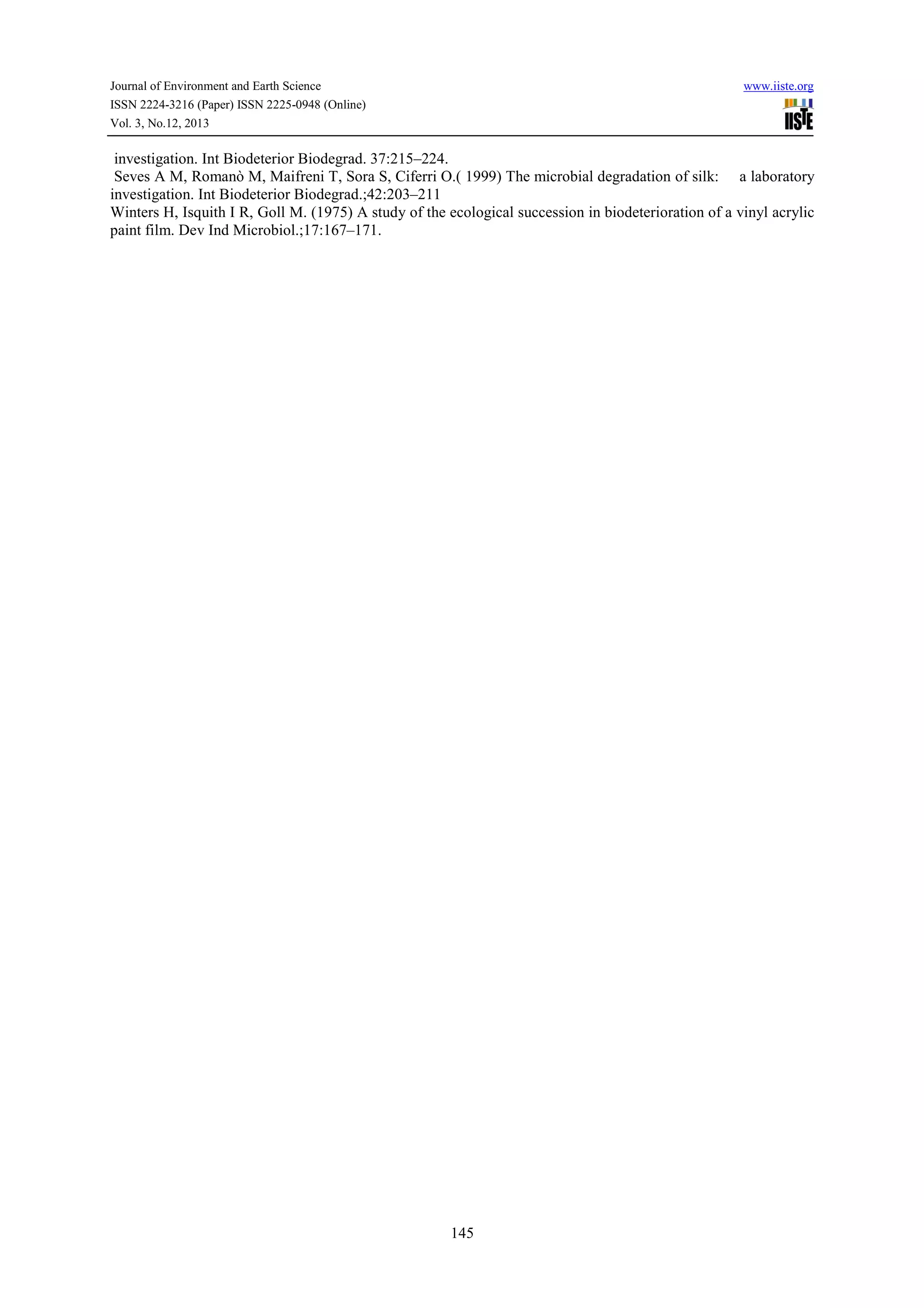 Isolation And Characterization Of Fungi Associated With In Can