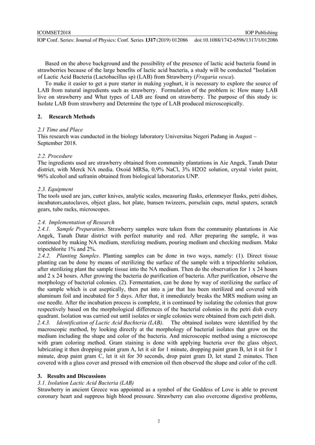 Isolation And Characterization Of Lactic Acid Bact Pdf