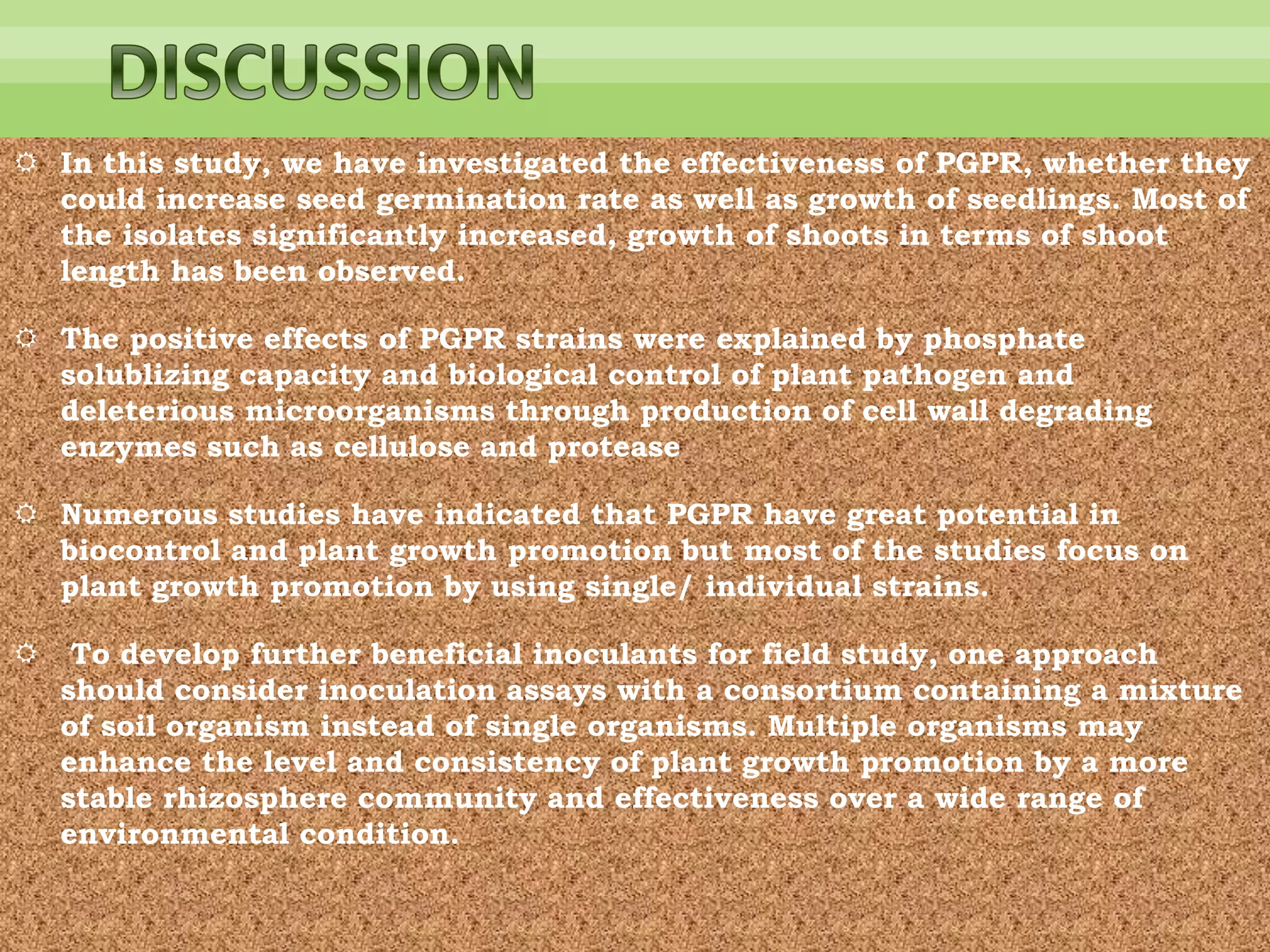 Isolation and characterization of plant growth promoting rhizobacteria ...