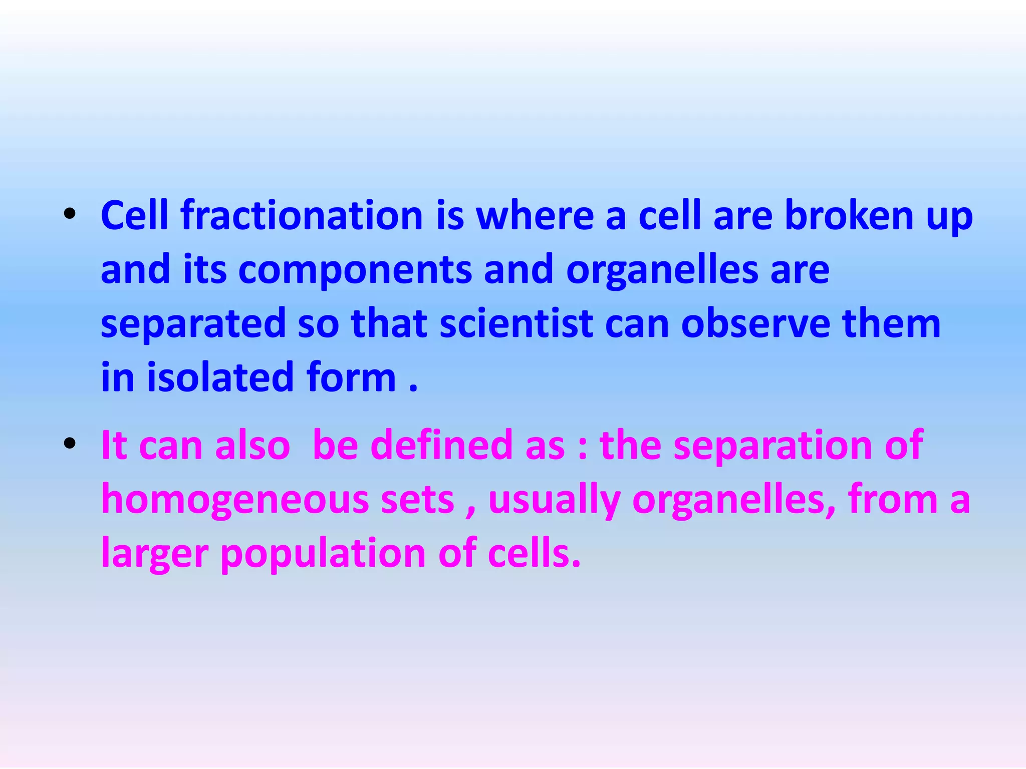 Isolation cell organelle by ankit | PPTX